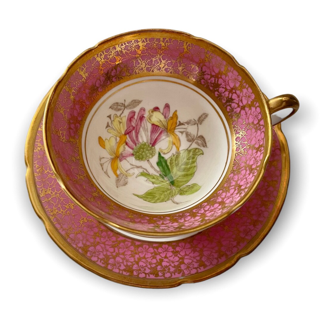 Pink Stanley China Tea Cup & Saucer - Etsy