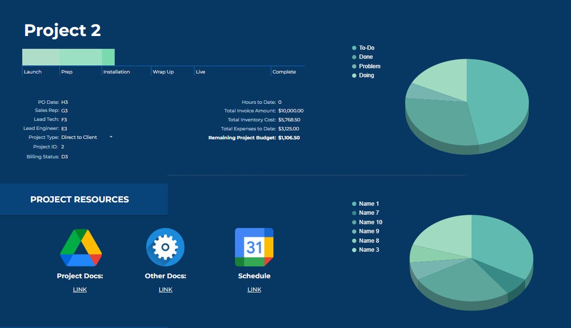 Project Management System Kanban Google Spreadsheet, Project Tracker ...