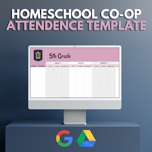 Home School Co-op Attendance Tracker, Digital Excel and Google ...