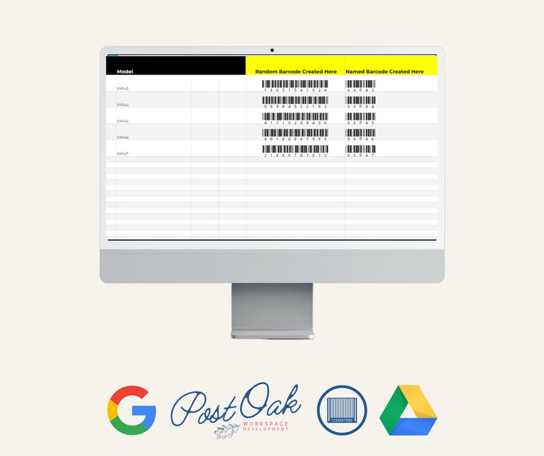 Barcode Generator - Unique and Custom - Google Spreadsheet, Business ...