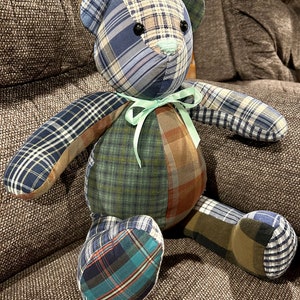 Memorial Bear, Memory Bear, Condolence Gift, Custom Teddy Bear ...