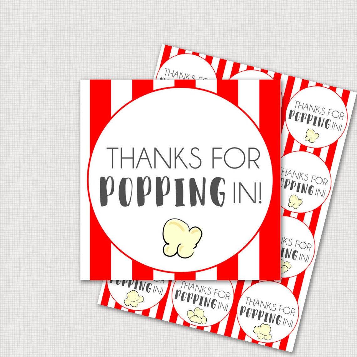Thanks for Popping In Ready to Pop Printable Baby Shower - Etsy