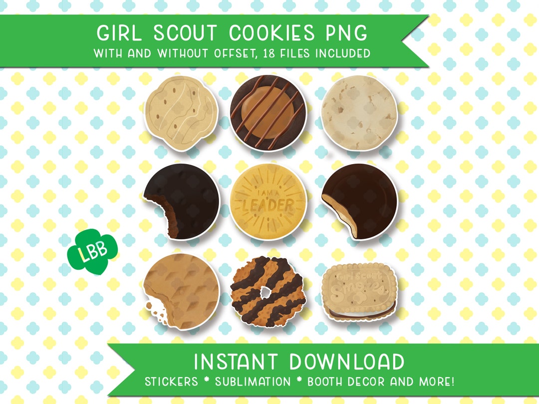 Girl Scout Cookies PNG for Stickers, Sublimation, Scrapbooking and More ...