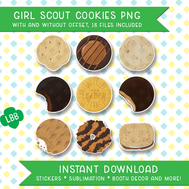 Girl Scout Cookies Clip Art - Etsy