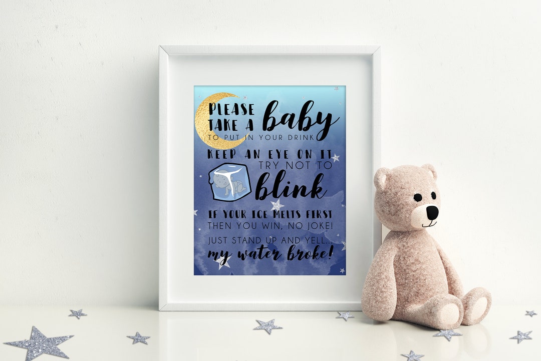 My Water Broke Ice Cube Game Printable Baby Shower Games - Etsy