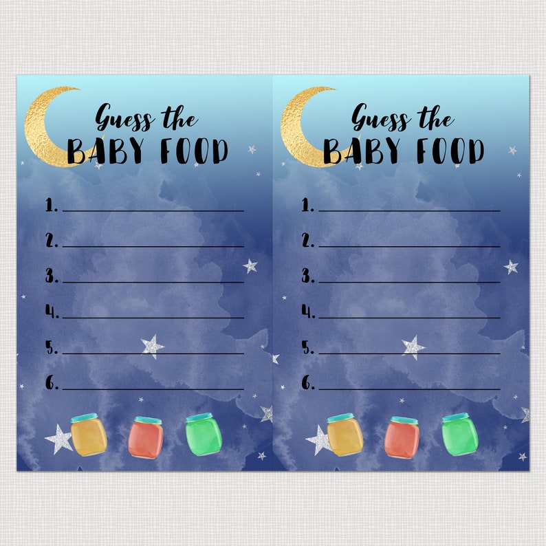 Guess the Baby Food Baby Food Taste Game Printable Baby | Etsy