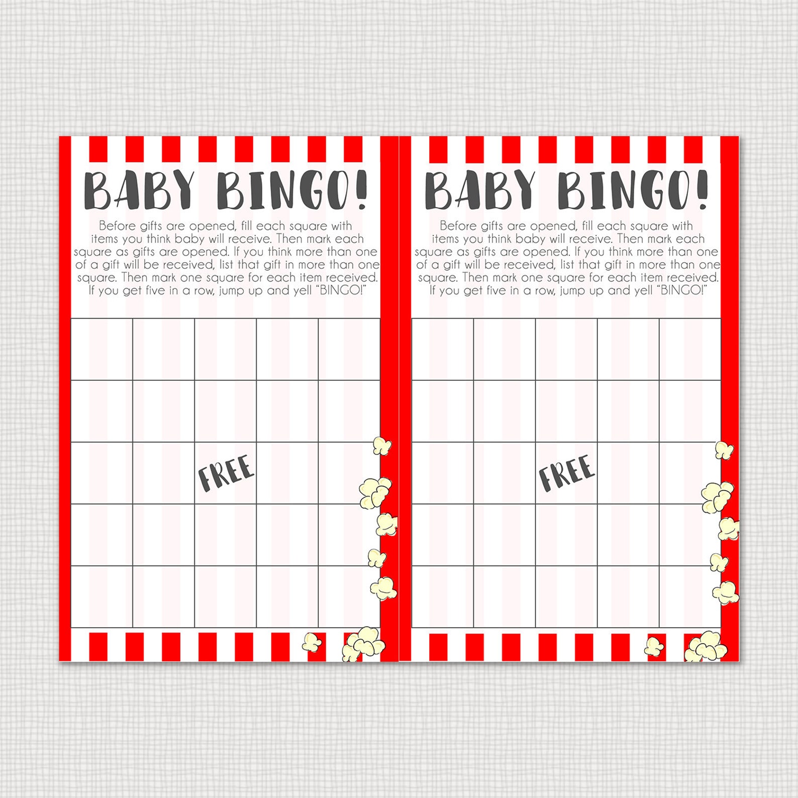Baby Bingo Ready to Pop Gift Game Printable Baby Shower - Etsy