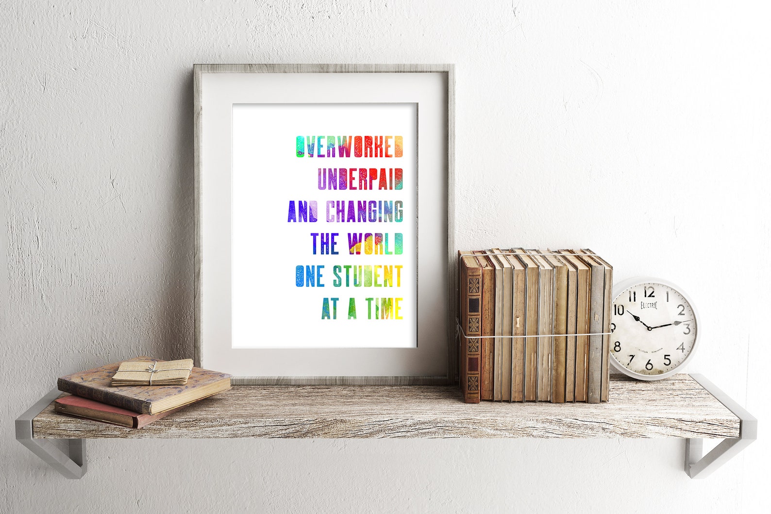 Teacher Appreciation Poster Watercolor Typography Art Gift - Etsy