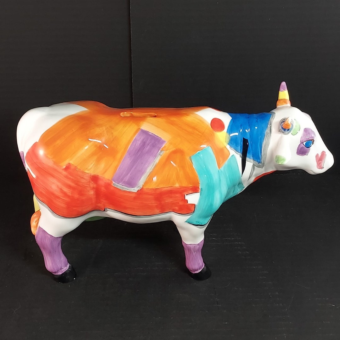 De Graff La Moola-moola Talavera Ceramic Cow Coin Bank - Etsy