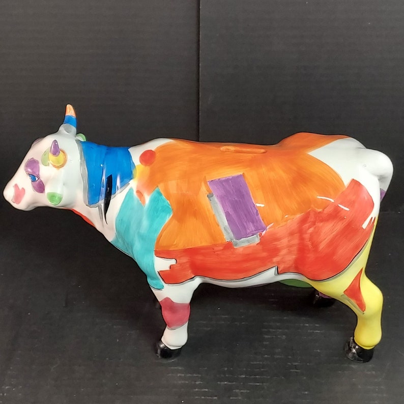 De Graff La Moola-moola Talavera Ceramic Cow Coin Bank - Etsy