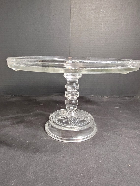 Bryce Bros. Early American Pressed Glass Cake Stand Rope Band C 1880 1900 Etsy Canada