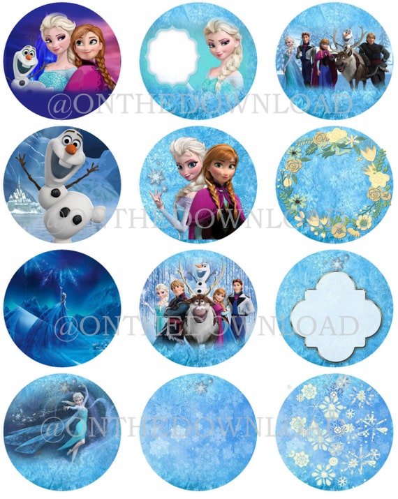 FROZEN EDITABLE Instant Download CUPCAKE Toppers Editable - Etsy