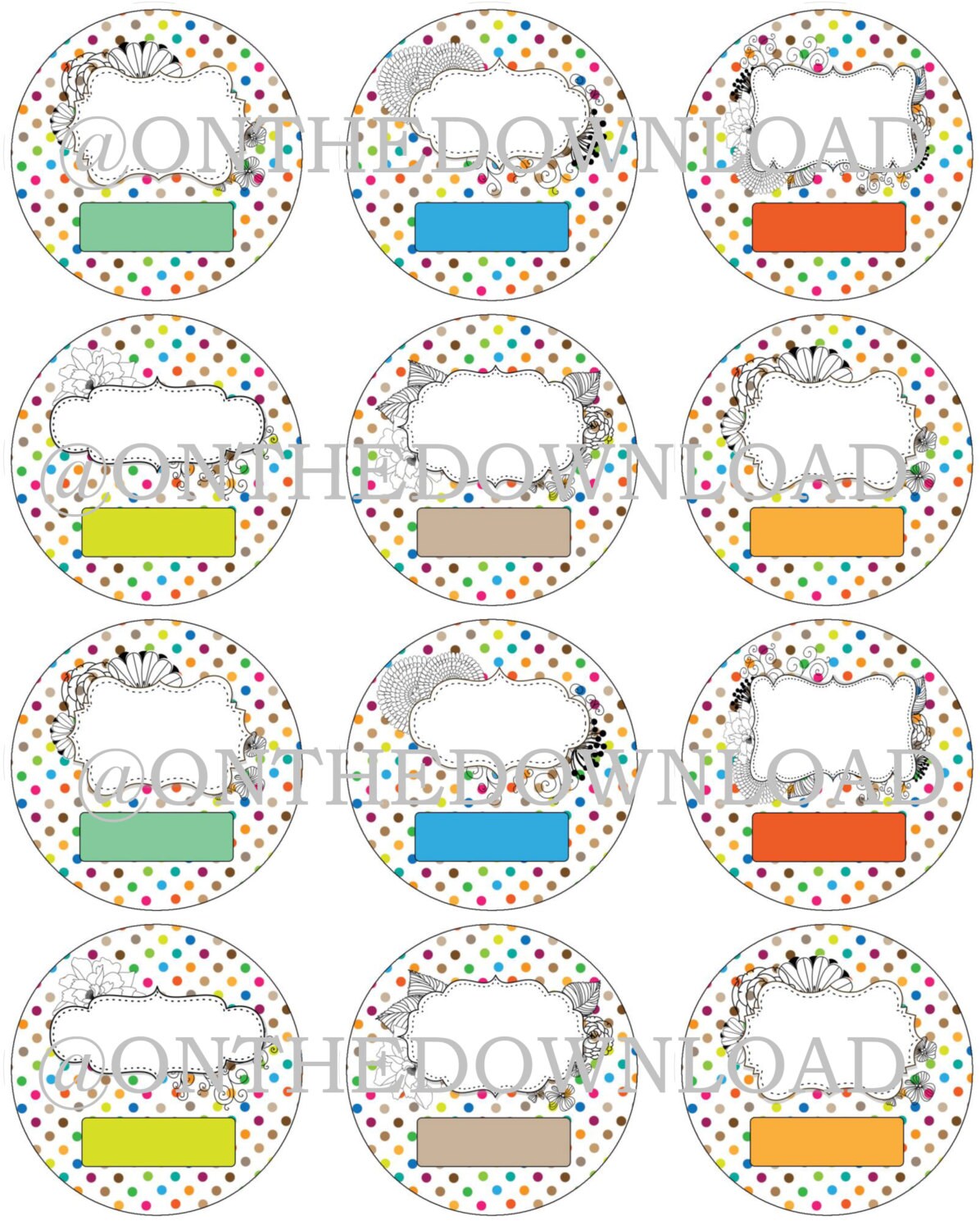 Polka Dot ROUND EDITABLE LABEL Instant Download/soap Labels/lotion ...