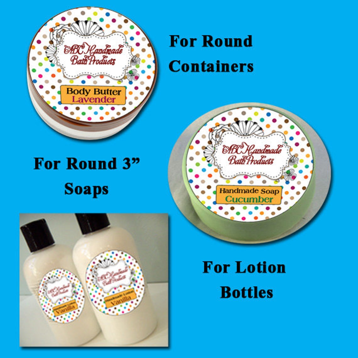 All Natural EDITABLE ROUND STICKER /soap Labels/lotion - Etsy