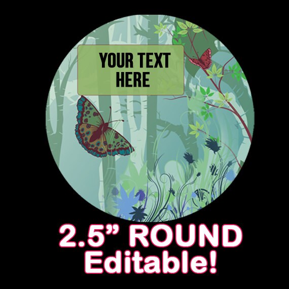 Fresh Looking EDITABLE ROUND STICKER Instant Download-soap Labels ...