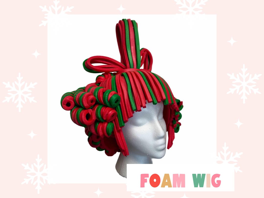 Foam Party Hats Wig Christmas Cosplay Wigs Drag Queen Wig Party Favors ...