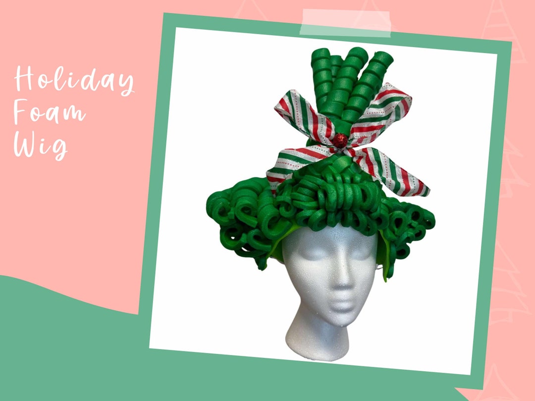 Foam Party Hats Wig Christmas Cosplay Wigs Drag Queen Wig Party Favors ...