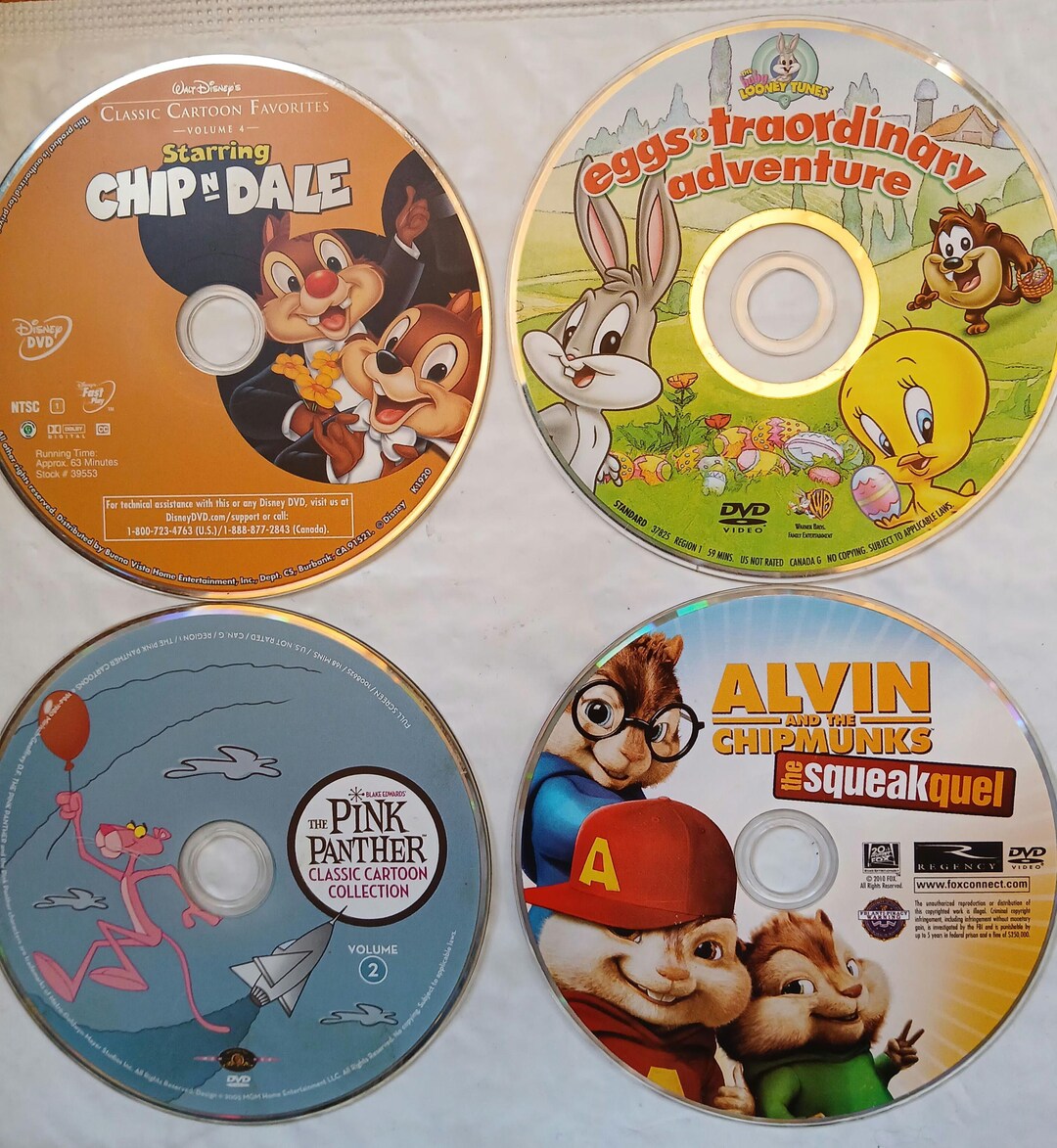 Classic Cartoon DVD Collection: Chip N Dale, Looney Tunes, Pink Panther ...
