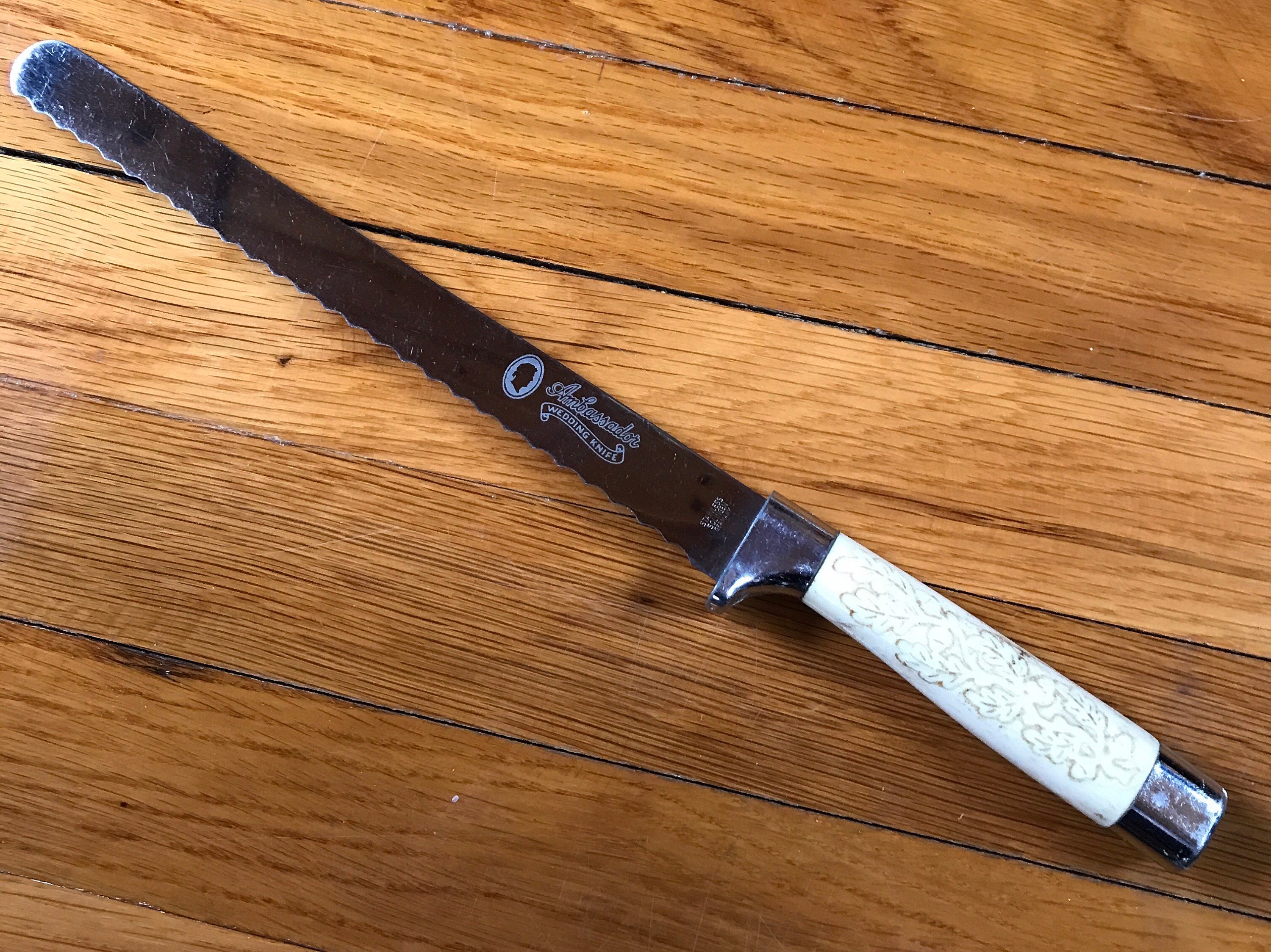 Cake Knife by Ambassador, Stainless Steel With Ivory Bakelite Handle ...