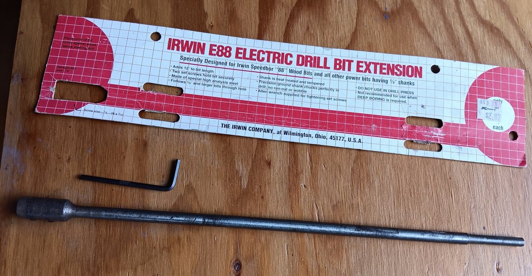 Irwin E88 Drill Bit Extension: 12-inch Electric Power Bit - Etsy