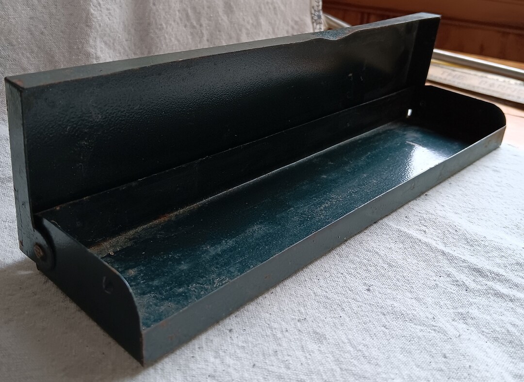 Steel Storage Boxes 2 From the '50s. First is Grey 9 by 5 by 1 With 2 ...