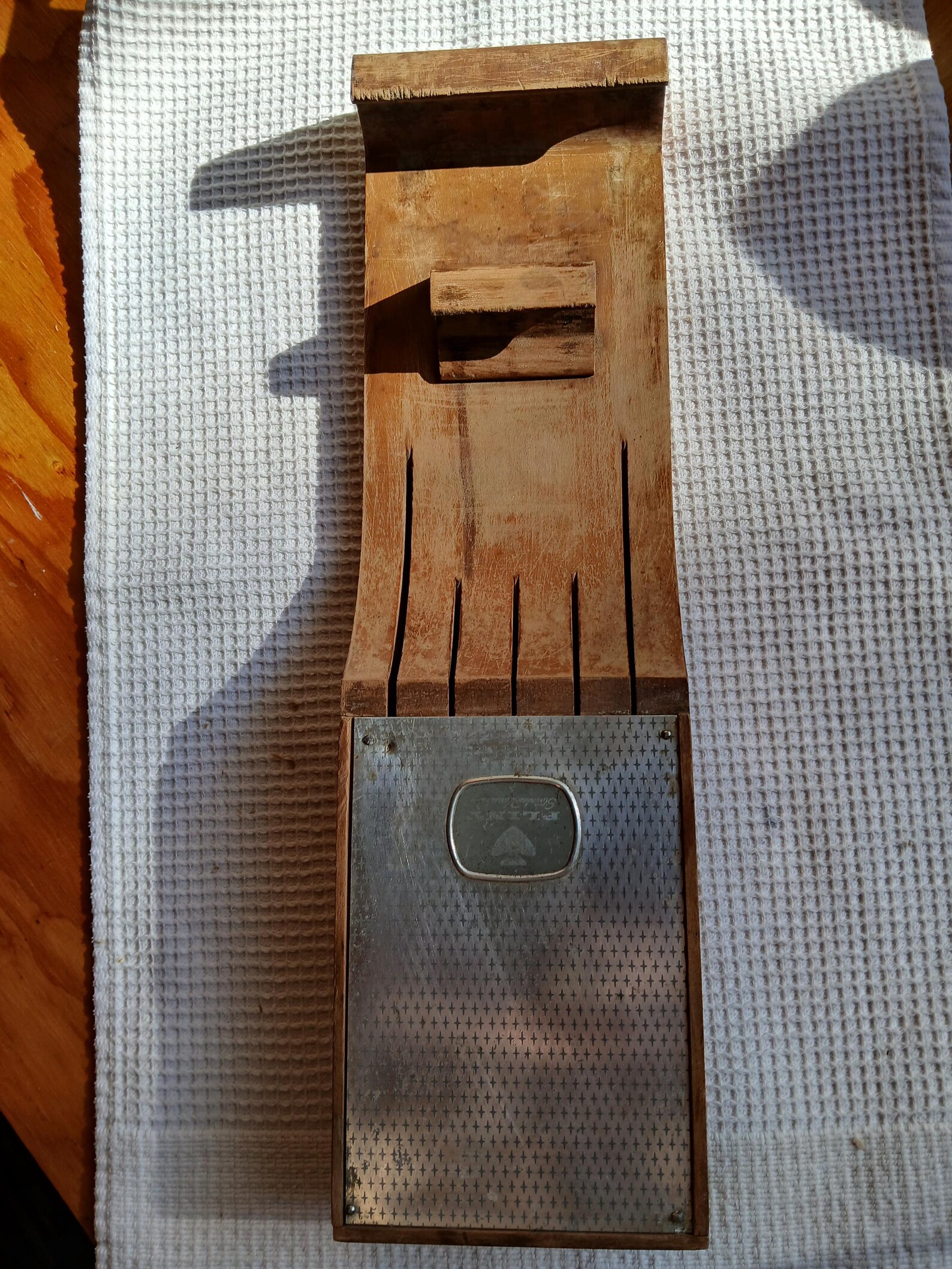 Vanadium Block Knife Wall-mounted. Wood. Flint Stainless. No Knives. - Etsy