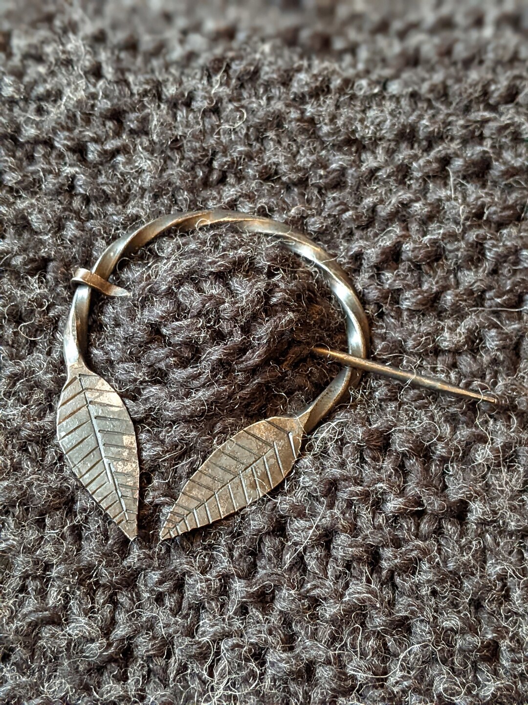 Hand Forged Medieval Brooch With Leaves - Etsy