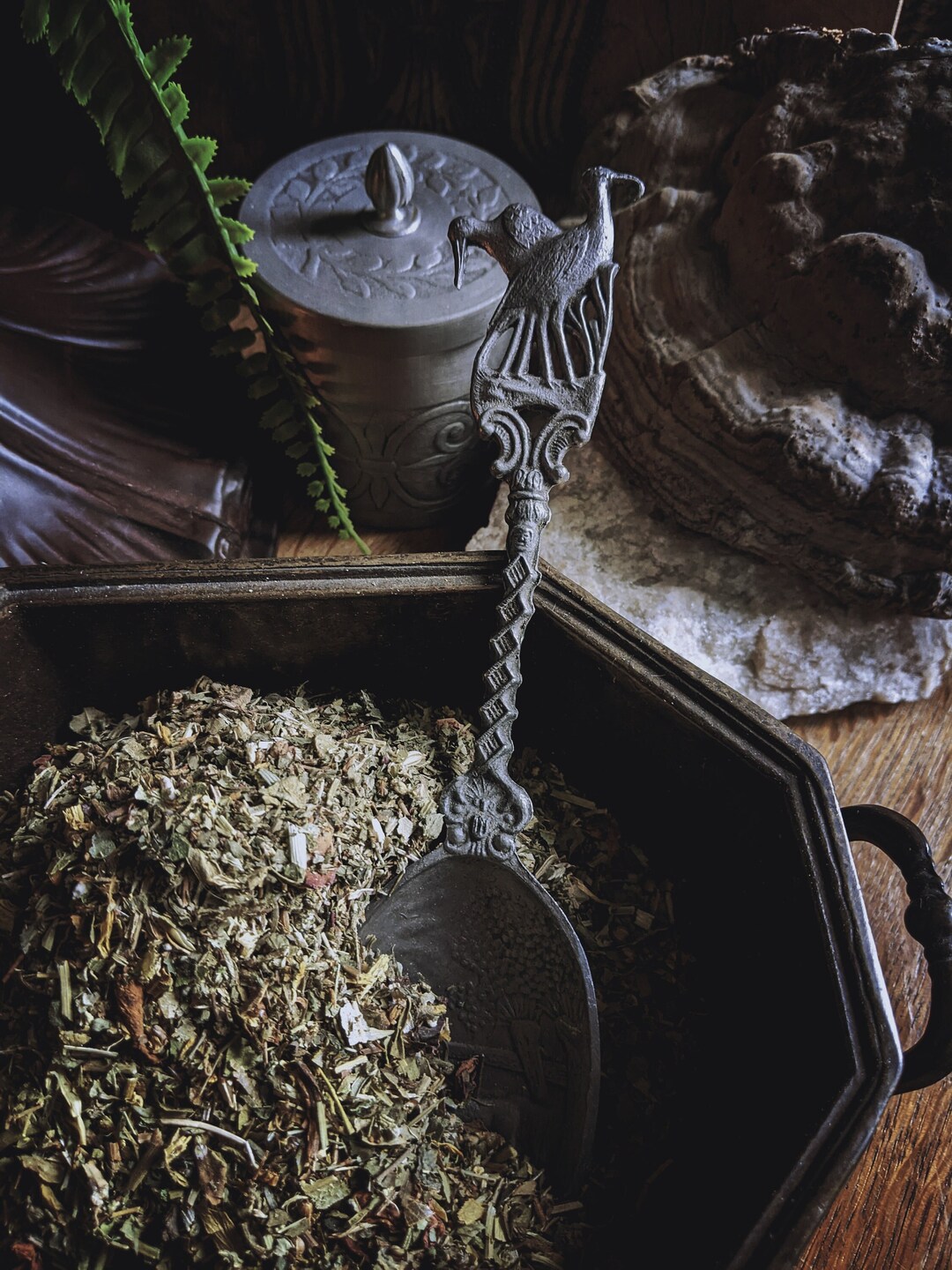 Large Vintage Witchy Pewter Spoon With Heron Birds - Etsy