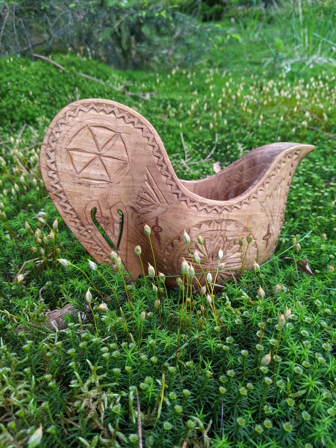 Kasa Kuksa Guksi Vintage Folk Art Cup Handcarved Wooden - Etsy