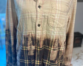 Bleached Flannel - Etsy