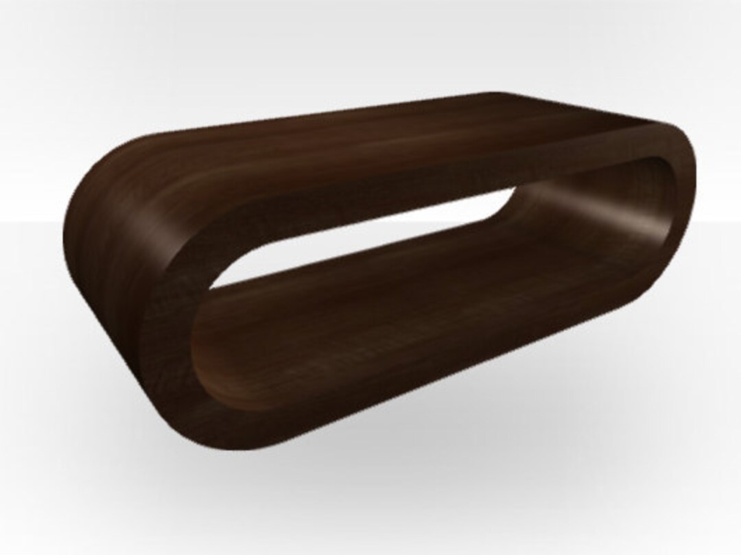 Walnut Gloss Coffee Table Large Hoop - Etsy