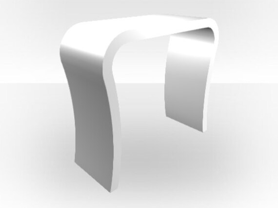 White Gloss Console Table Curved | Etsy UK