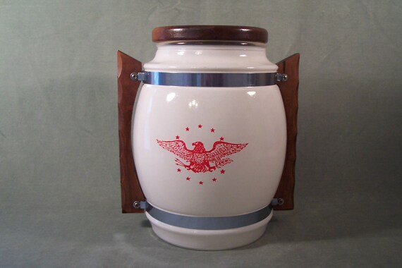 Siesta Ware 4 Large Cookie Storage Jar White With Eagle | Etsy
