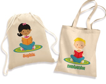 Kids Library Bag | Etsy