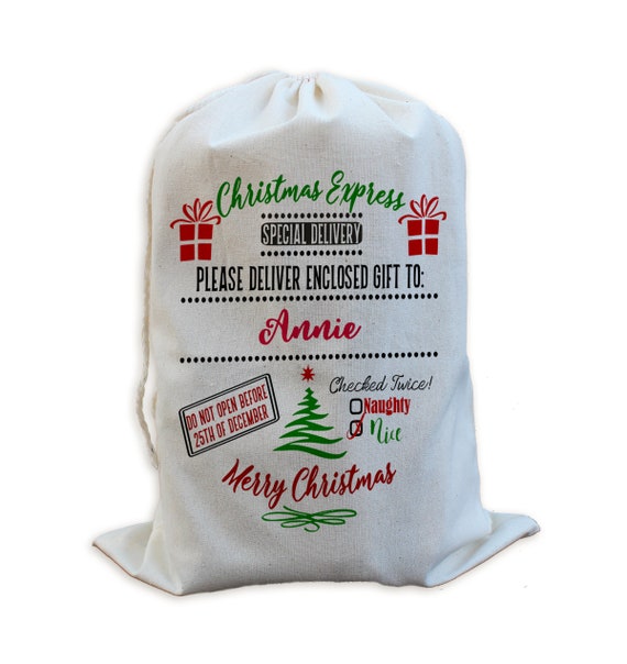 Personalized Santa Sack, Christmas Gift Bags, Santa Bags, Santa Sacks ...