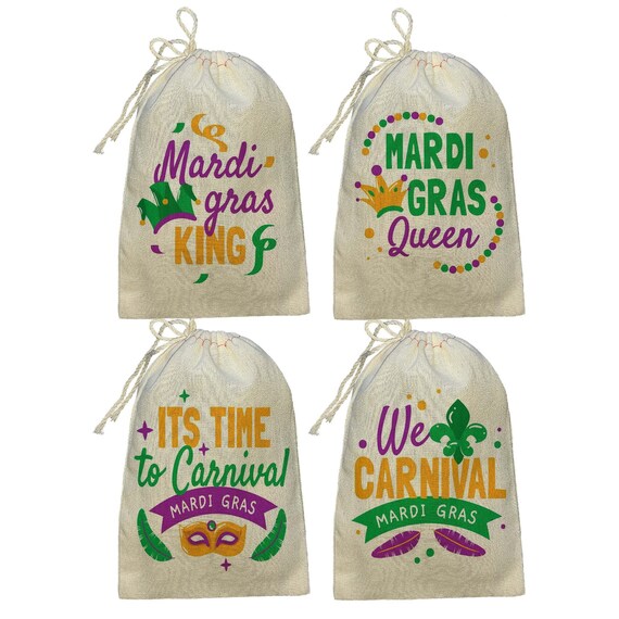 Mardi Gras Party Favor Bags - Mardi Gras Queen favors - Mardi Gras King ...