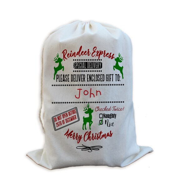 Personalized Santa Sack, Christmas Gift Bags, Santa Bags, Santa Sacks ...