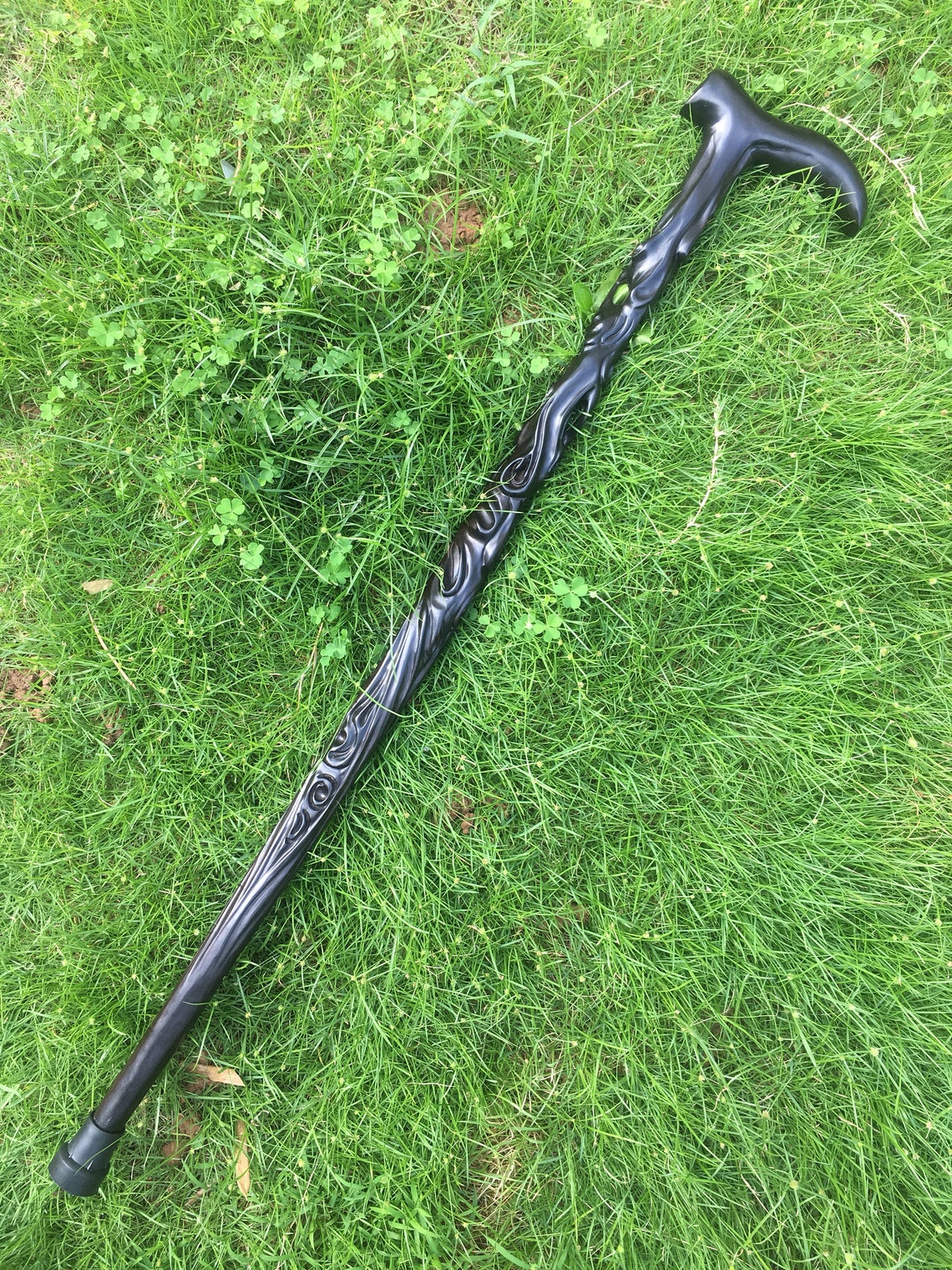 Twisted Walking Cane Ebony Walking Cane Handcrafted Walking Stick ...