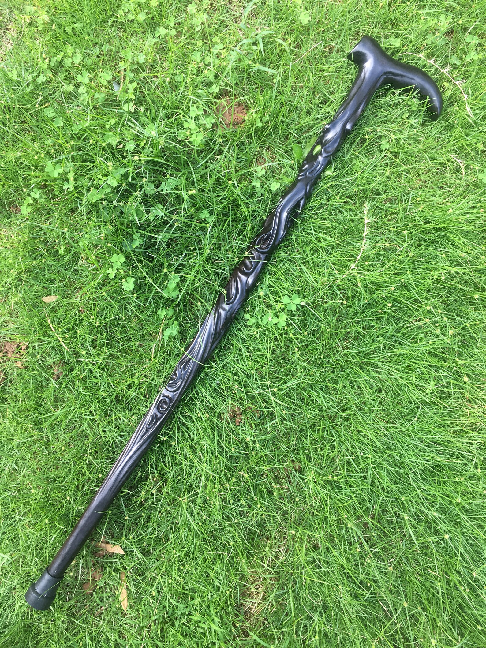 Twisted Walking Cane Ebony Walking Cane Handcrafted Walking Stick ...