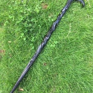 Twisted Walking Cane Ebony Walking Cane Handcrafted Walking Stick ...