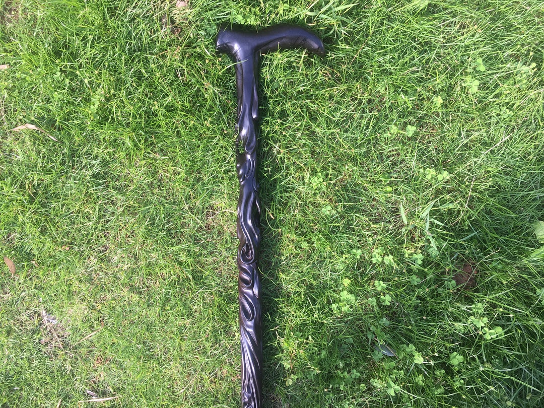 Twisted Walking Cane Ebony Walking Cane Handcrafted Walking Stick ...