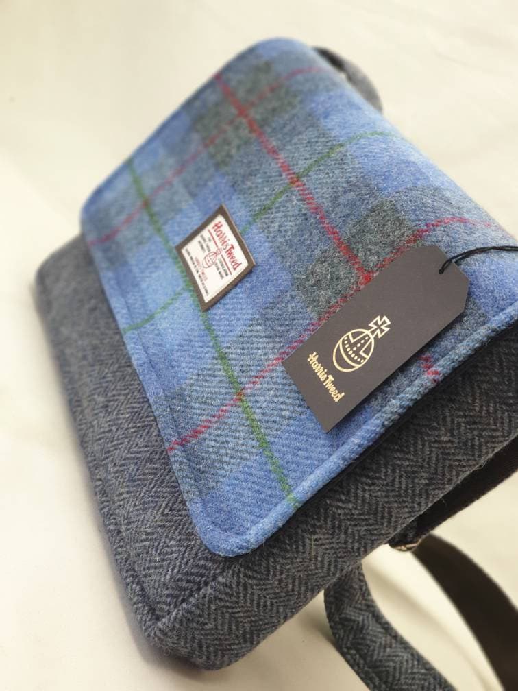 Harris Tweed Tartan Check Plaid Designer Large Messenger Bag Laptop ...