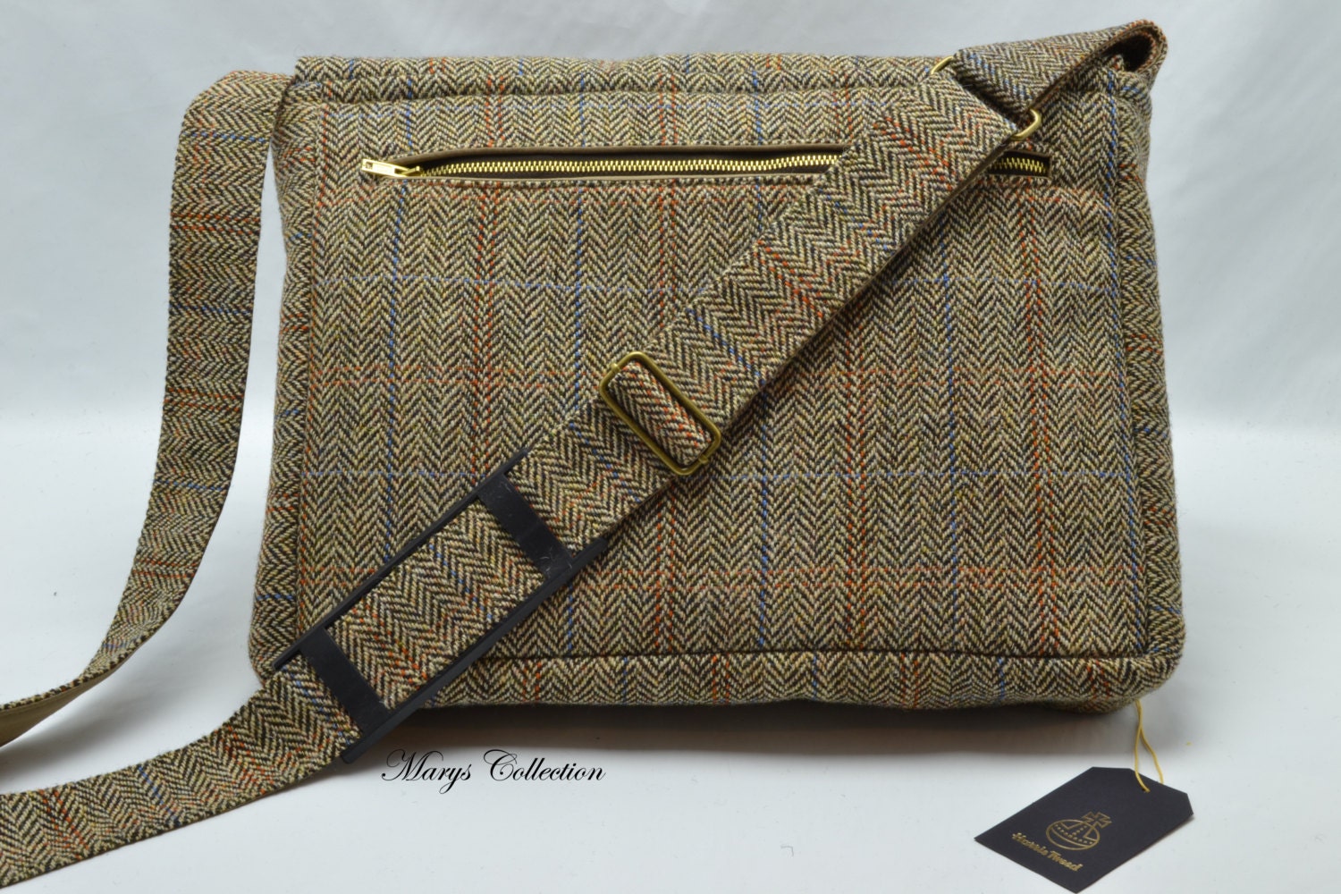Handwoven Harris Tweed Pure Wool Large Designer Traditional Herringbone ...