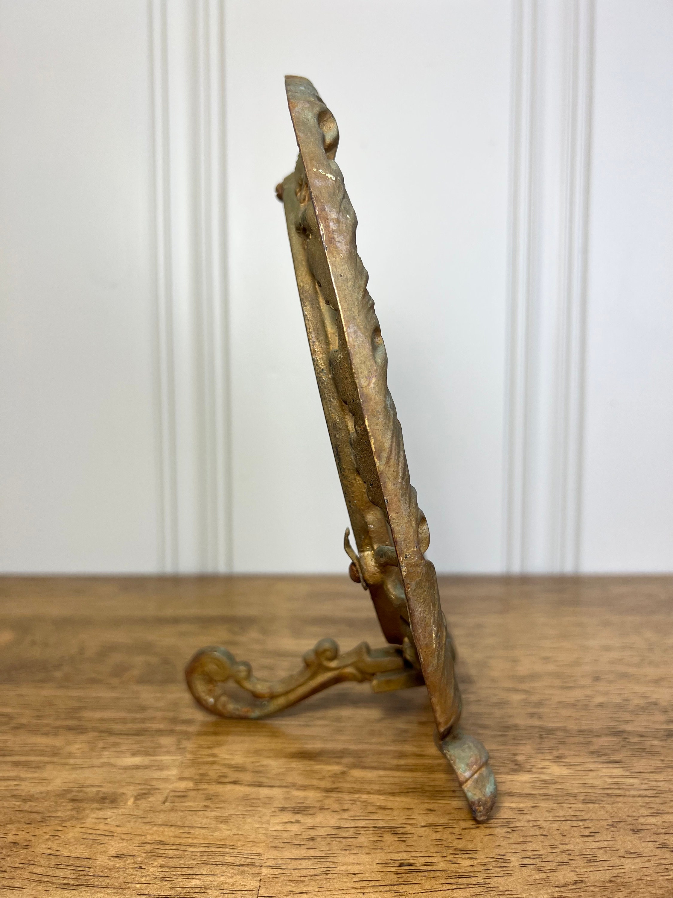 19th Century Figural Gilt Cast Iron Picture Frame Oak Leaves and Acorn ...