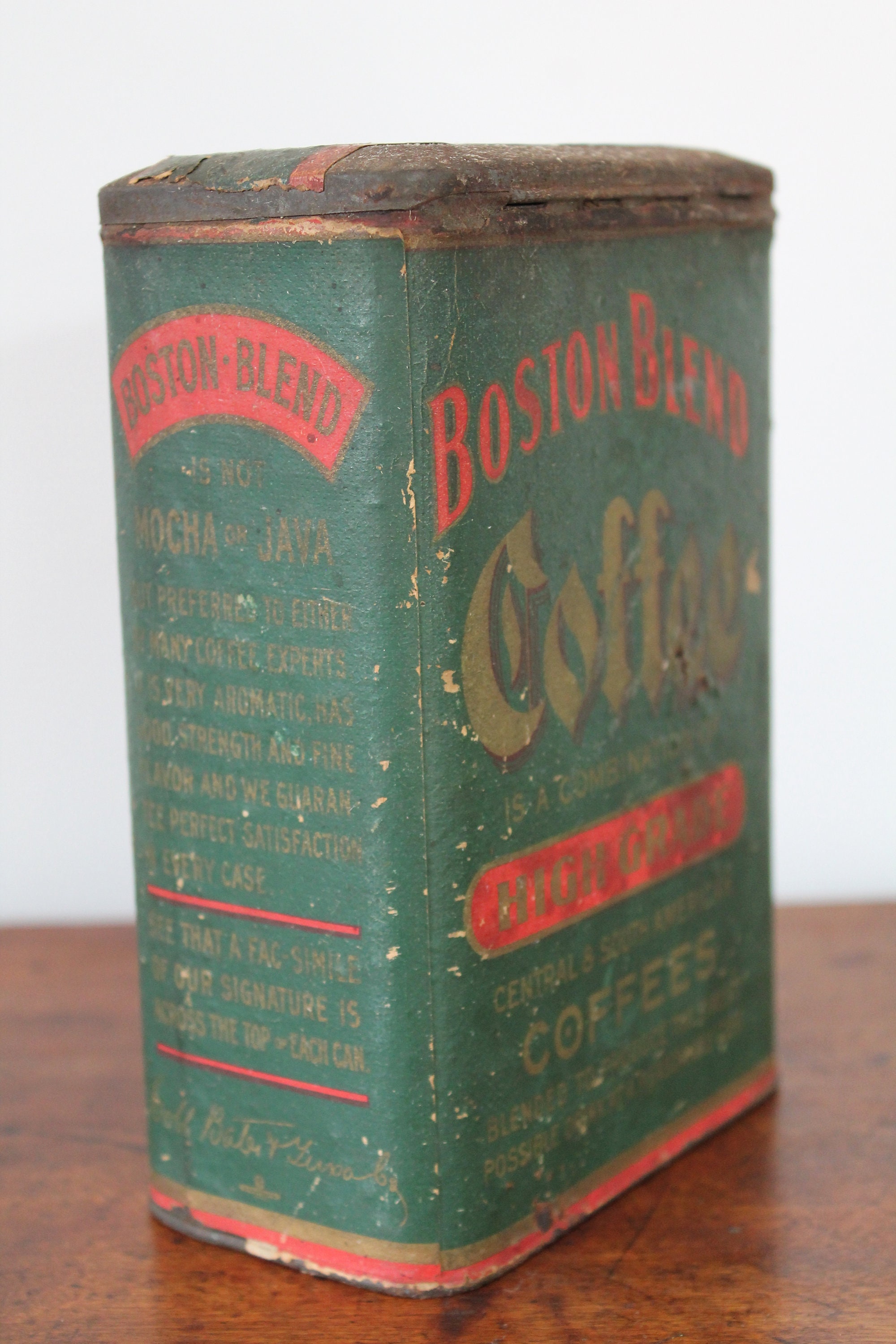 Rare Antique Boston Blend Coffee Tin Sold by Cobb Bates & - Etsy