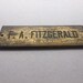 Antique F. A. Fitzgerald Bronze Name Plaque - Etsy