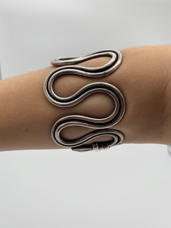 Heavy Antique Sterling Silver Indian Tribal Armlet Br… - Gem