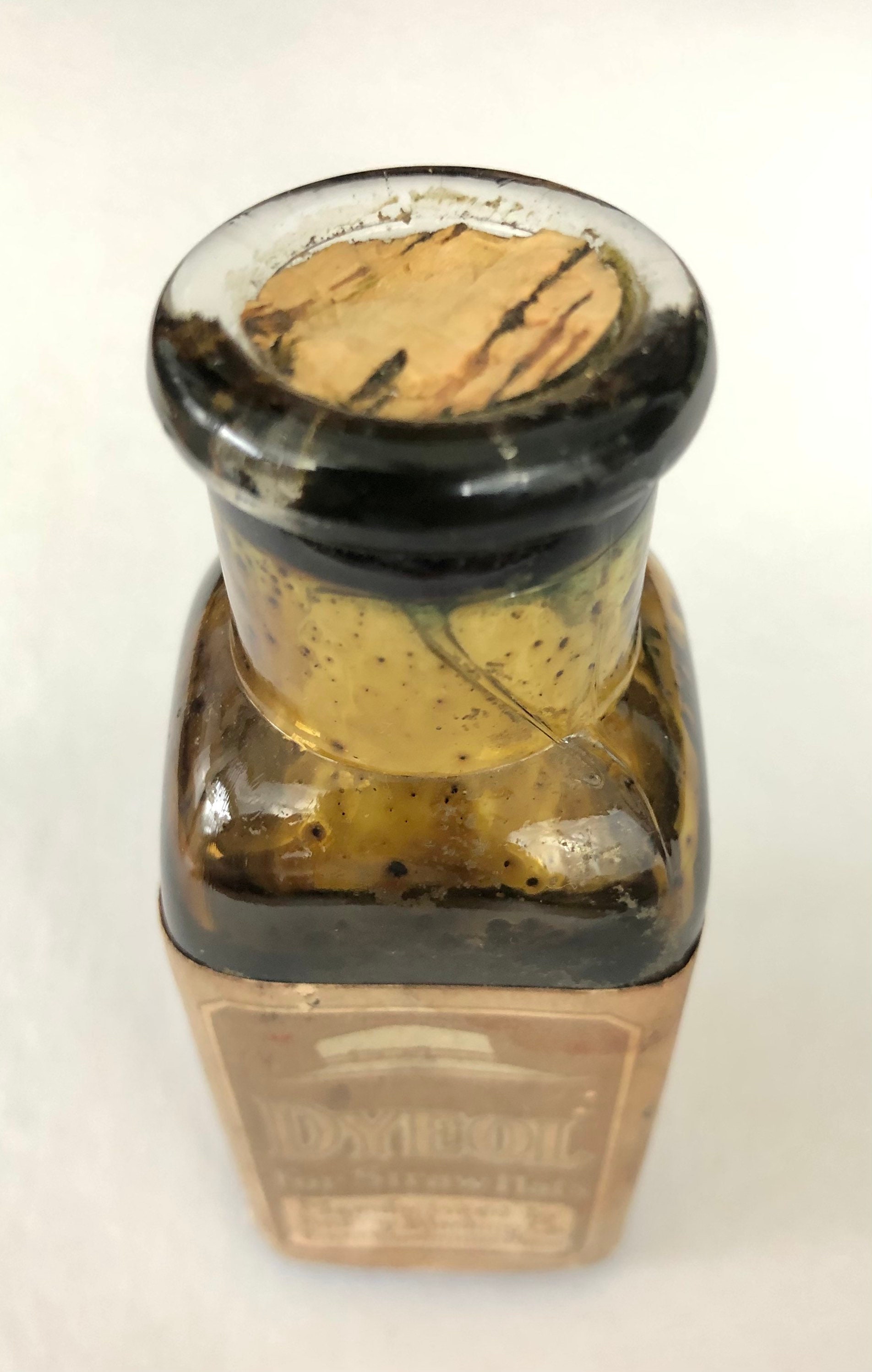 RARE Vintage DYEOL Straw Hat Dye Glass Bottle With Label Manufactured ...
