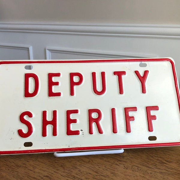 Red and White License Plate - Etsy