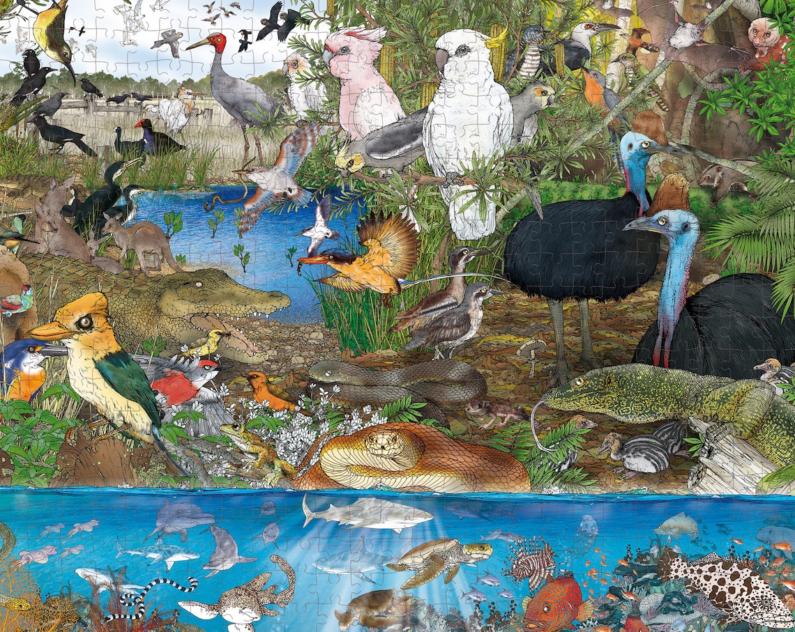 Australian Bush Creatures Jigsaw Puzzle. Original Pictures - Etsy